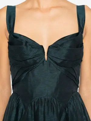 Zimmermann Rebellion Drape Midi Dress - Teal