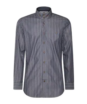 VIVIENNE WESTWOOD Logo Embroidered Striped Shirt