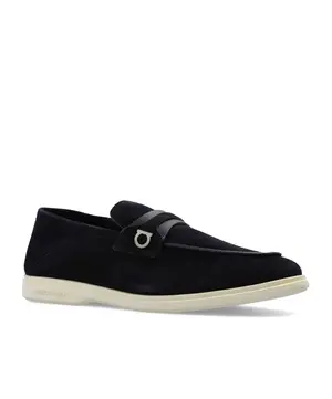 FERRAGAMO Gancini Loafers - Black