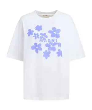 Marni Floral Print Crewneck T-shirt