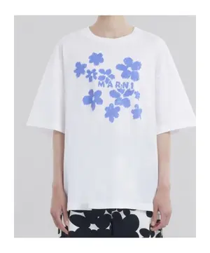 Marni Floral Print Crewneck T-shirt