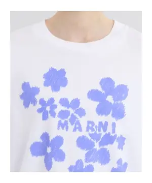 Marni Floral Print Crewneck T-shirt