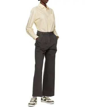 A.p.c. High-waisted Pleated Relaxed Trousers
