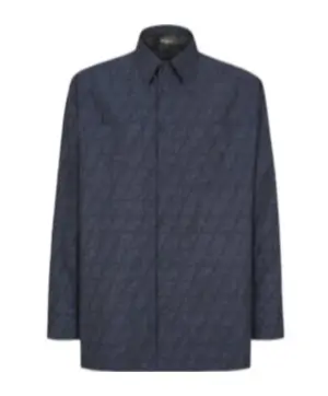 Fendi Ff Pattern Lapel Casual Jacket