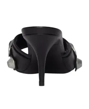 Balenciaga Cagole Heeled Sandals - Black