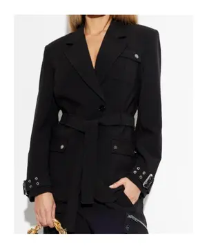 GANNI Notched Lapel Belted Jacket