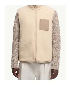 Moncler Logo Patch Zip-up Teddy Gilet
