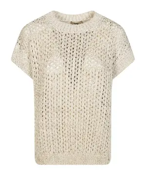 Herno Open-stitch Crewneck Knitted Top