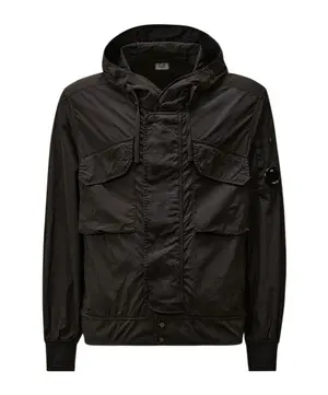 C.P. COMPANY Hooded Utility Jacket - Blue