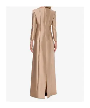 Alberta Ferretti Long-sleeved Mikado Evening Gown