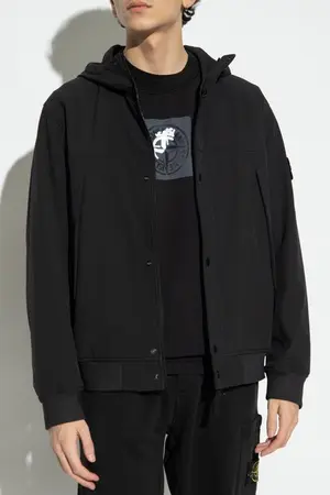 Stone Island Hooded Jacket - Black