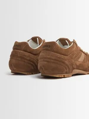 ALOHAS Suede Lace-up Low-top Sneakers - Brown