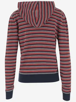 Miu Miu Striped Wool Zip-up Hoodie Jacket