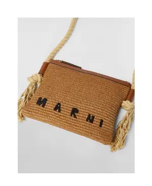 Marni Marcel Logo Embroidered Crossbody Bag