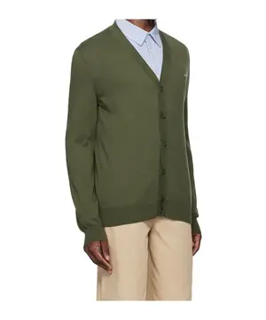 A.p.c. Logo Embroidered V-neck Cardigan