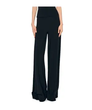 Norma Kamali Wide-leg Elastic Waistband Pants