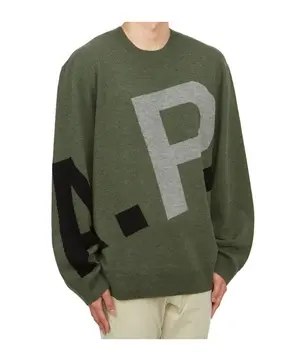 A.p.c. Logo Embroidered Knit Jumper