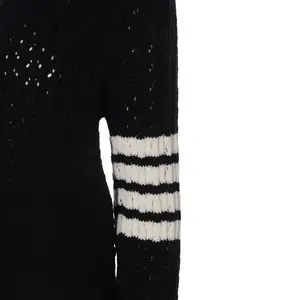 Thom Browne 4-bar Pointelle-knitted Button-up Cardigan
