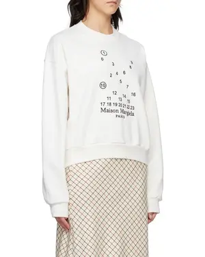 MAISON MARGIELA Crewneck Sweatshirt With Graphic Print