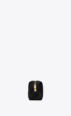 Saint Laurent Jamie Suede And Sheepskin Cube Pendant