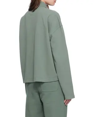 AMI Paris De Coeur Long-sleeved Polo Shirt - Gray