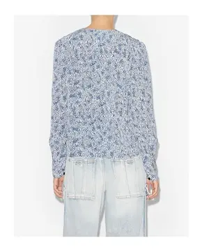 Isabel Marant Étoile Graphic Print V-neck Shirt