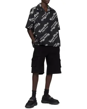 Kenzo Monogram Printed Buttoned Shirt