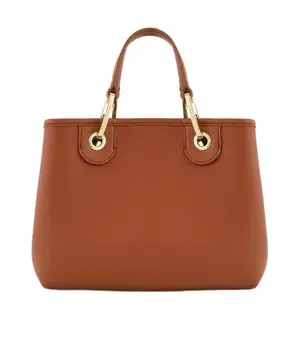 Emporio Armani Logo Stamp Shopping Bag - Brown