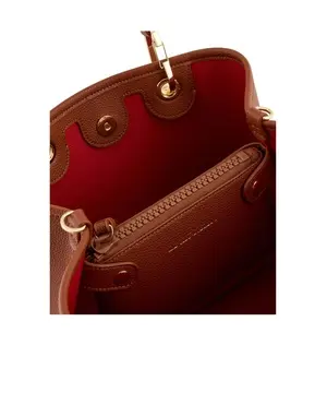 Emporio Armani Logo Stamp Shopping Bag - Brown