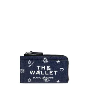 Marc Jacobs Logo Zipper Card Holder - Black