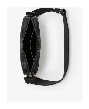 Burberry Logo Plaque Checked Messenger Bag