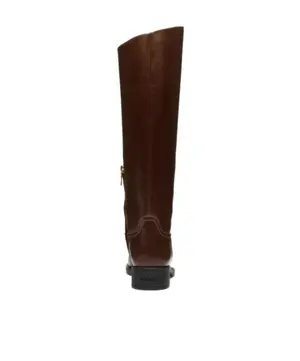 COACH Zip Leather Boots - Maple