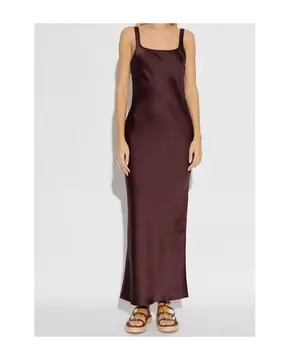 SAMSOE SAMSOE Sanuna Square-neck Split Maxi Dress
