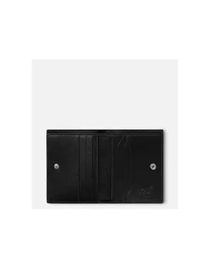 Montblanc Logo Plaque Compact Wallet - Black