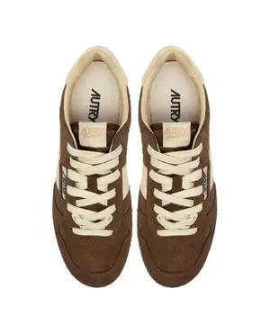 AUTRY Windspin Shaved Suede Low-top Sneakers - Brown