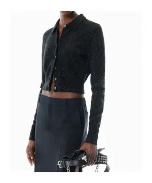 Alexander Wang Crystal-embellished Cardigan - Black