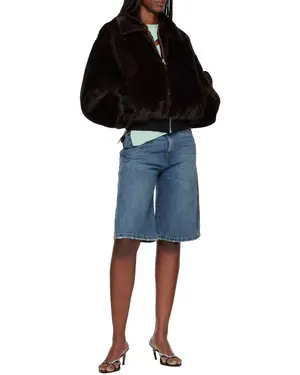 Coperni Belted Denim Shorts - Blue