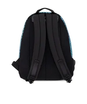 Issey Miyake Geometric Pattern Zipper Backpack
