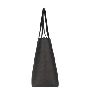 COACH Logo Printed Tote Bag - Black