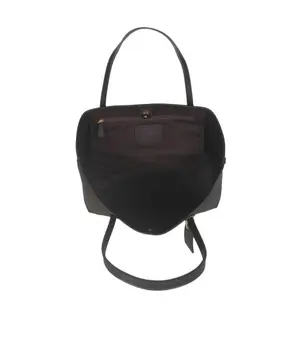 COACH Logo Printed Tote Bag - Black