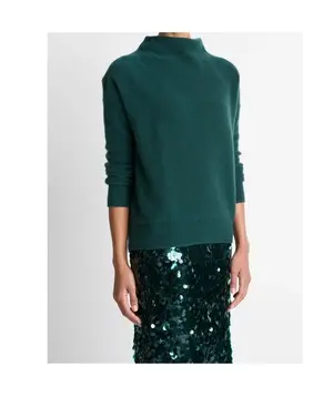 Vince Funnel Neck Sweater With Dropped Shoulders
