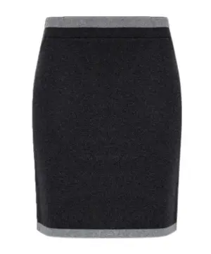 ROTATE BY BIRGER CHRISTENSEN Cotton Mini Skirt With Contrast Ribbing
