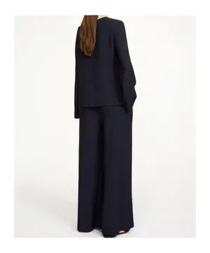 BY MALENE BIRGER Luce Elasticated-waist Wide-leg Trousers - Black
