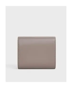 Celine Small Flap Wallet Triomphe In Shiny Calfskin
