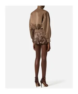 Elisabetta Franchi High Collar Bomber Jacket