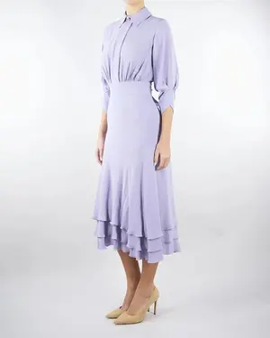 Elisabetta Franchi Ruffled Midi Dress