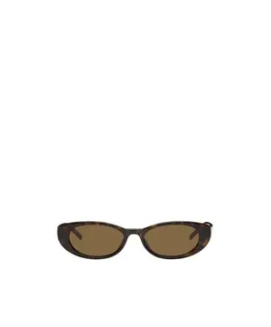 Gucci Oval Logo Detail Sunglasses - Tortoiseshell