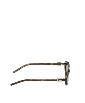 Gucci Oval Logo Detail Sunglasses - Tortoiseshell