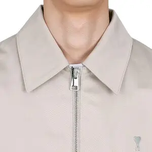 Ami Zip-up Heart Logo Jacket - Gray