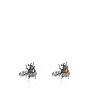 Paul Smith Beetle Motif Cufflinks - Gray
